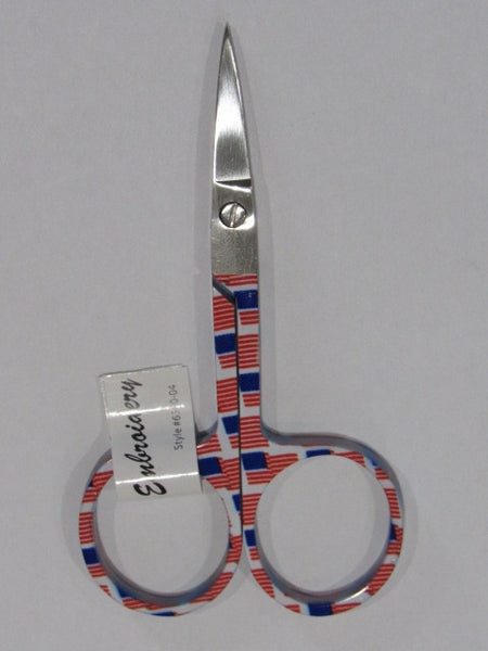 Patriotic Embroidery Scissors ~ White w/Flags – Down Sunshine Lane