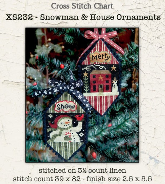 Teresa Kogut ~ Snowman & House Ornaments – Down Sunshine Lane