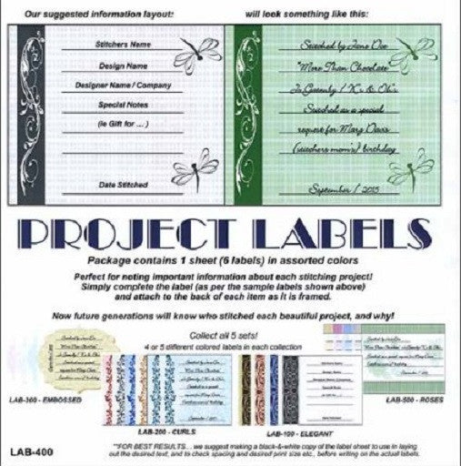 Project Labels – Down Sunshine Lane